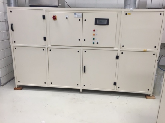 Computer and and server with rack.